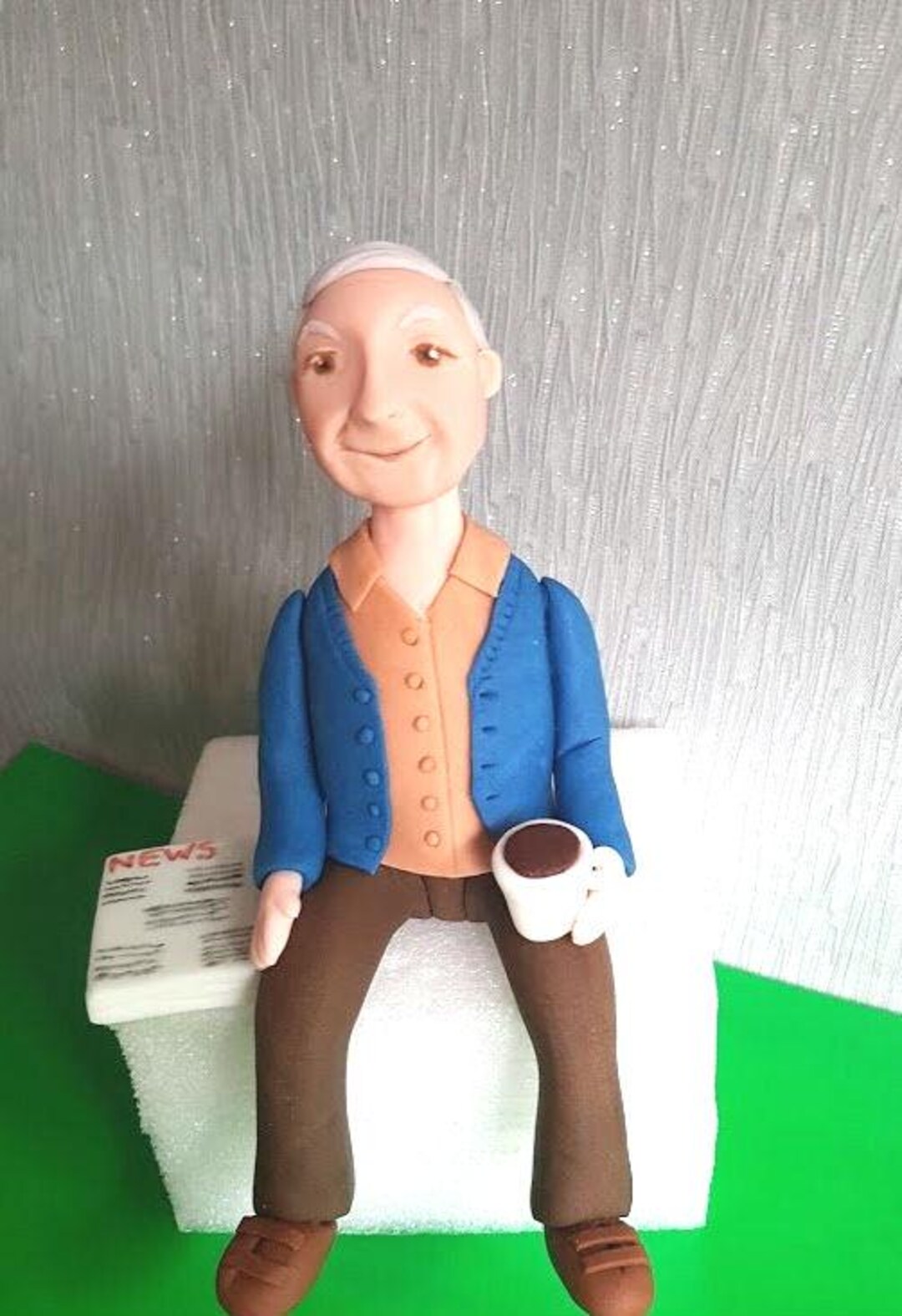Fondant Person Cake Topper for Men's Birthday Cake With Customized ...