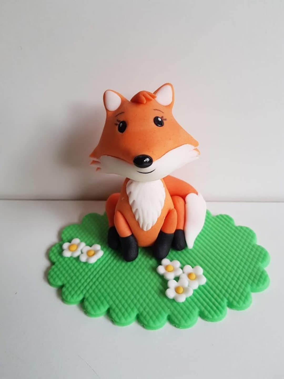 Fox Birthday Cake Decoration With Fondant Fox Cake Topper - Etsy