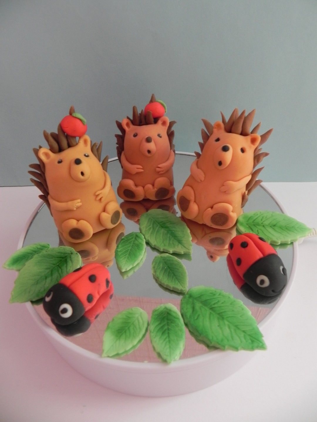 Hedgehog Cake Topper for Birthday Cake Decoration for Woodland Cake ...