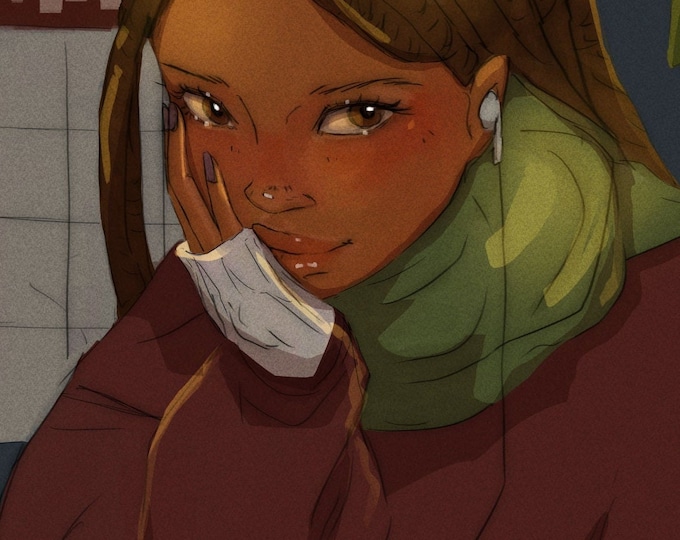 Custom Digital Portrait Drawing Personalized Commission Anime Style ...