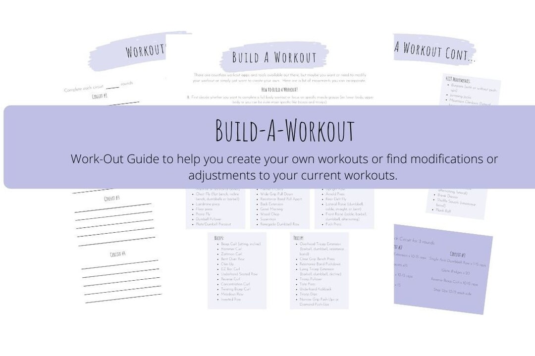 Workout Guide - Build A Workout - How to Work Out - Fitness - Workouts ...