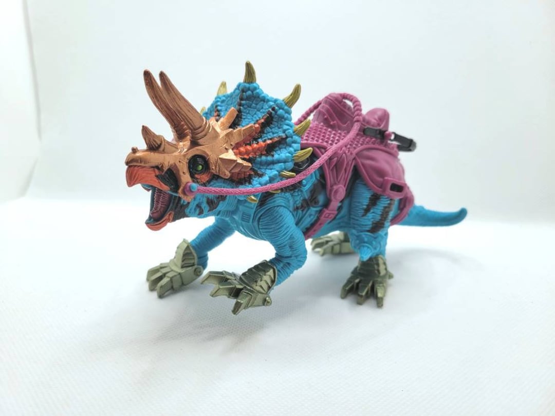 Vintage Chap Mei Beast Raider Triceratops Battle Dinosaur Action Figure ...