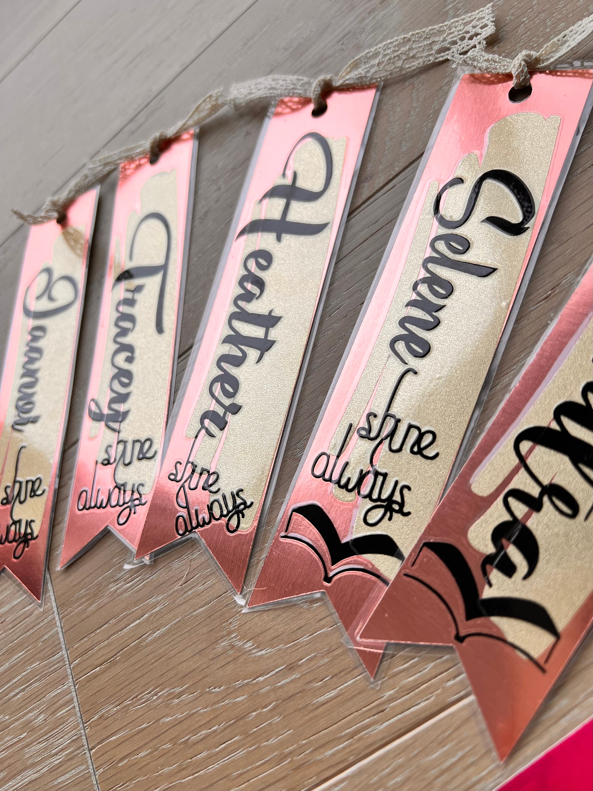 Personalized Laminated Bookmarks - Etsy