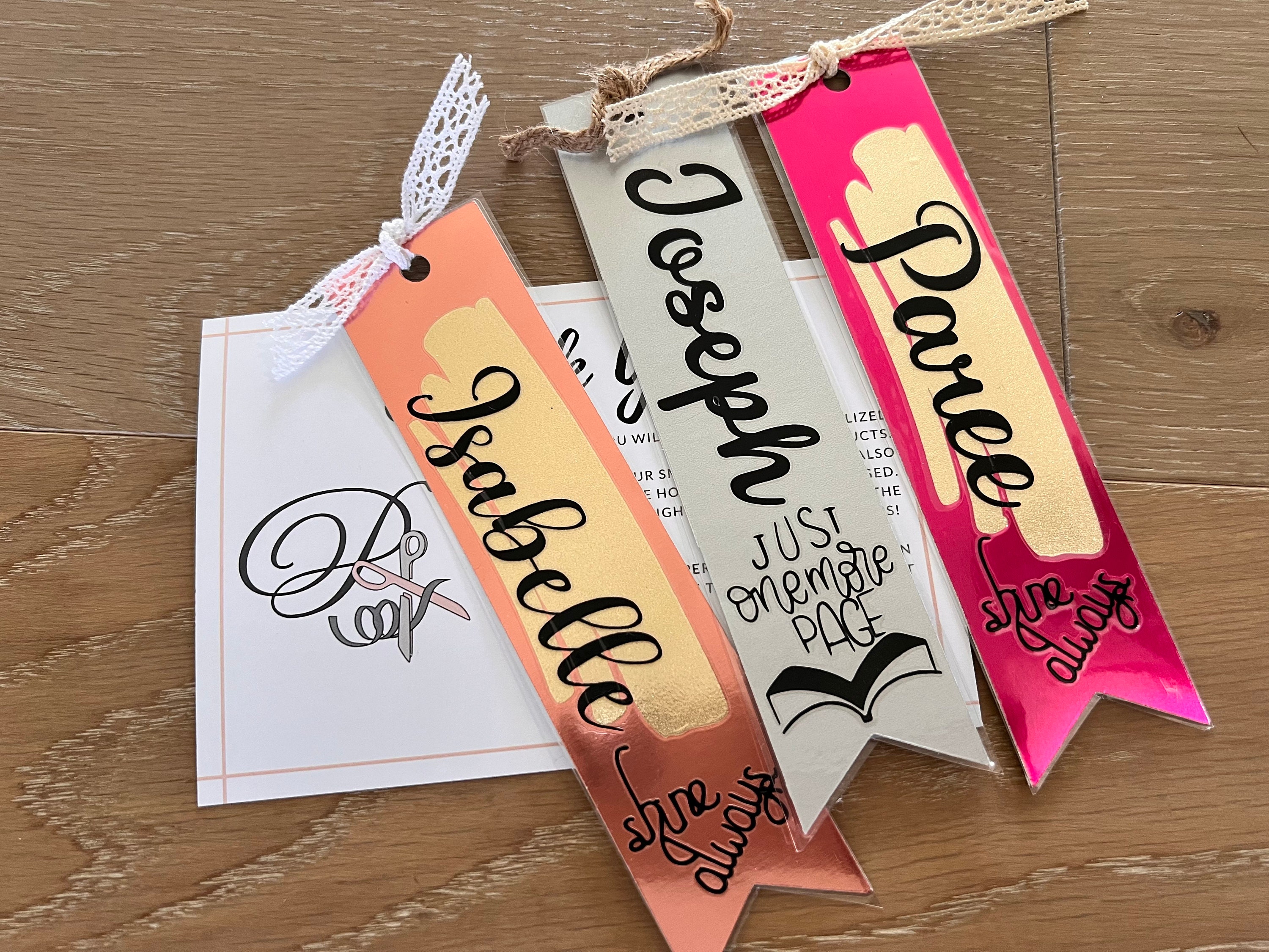 Personalized Laminated Bookmarks - Etsy