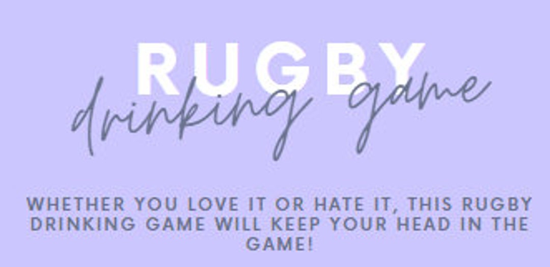 Rugby Drinking Game - Etsy