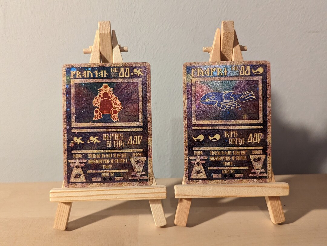 Ancient DUO Groudon Kyogre Custom Cards - Etsy