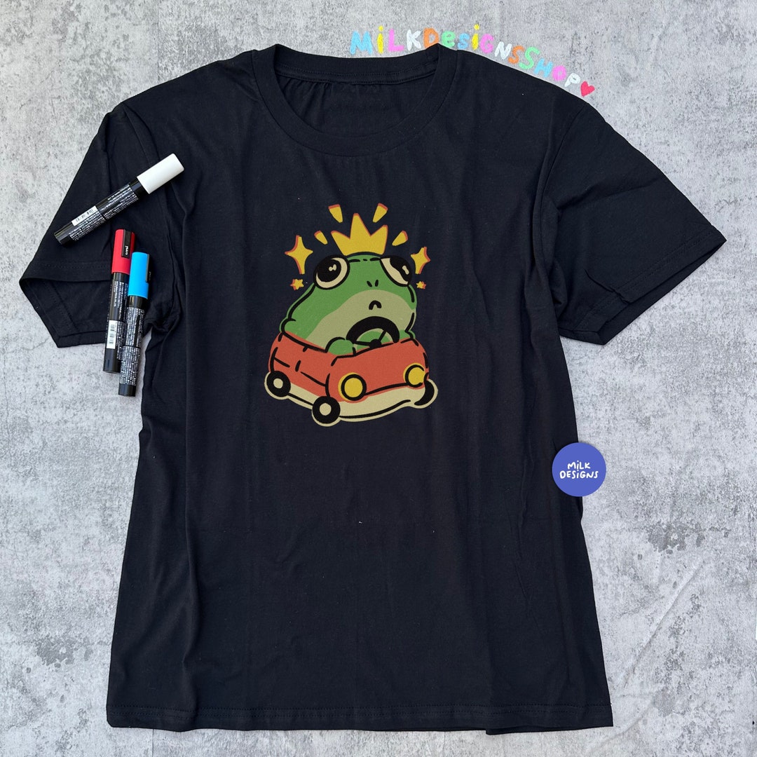 Y2K Frog T-shirt – Kawaii Crown, Car Design - Etsy