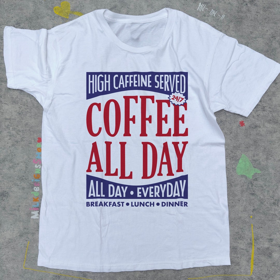 Coffee Shop Shirt / Cute Cafe Tshirt / Retro Shirt / Vintage Aesthetic ...