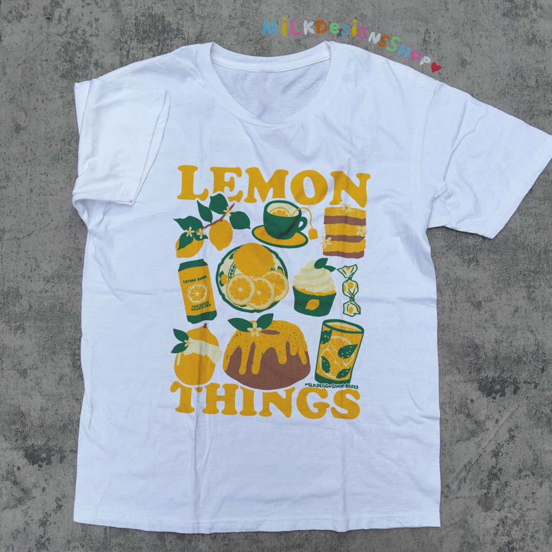 Lemon Things Shirt / Kawaii Summer Shirt / Trendy Summer Aesthetic ...