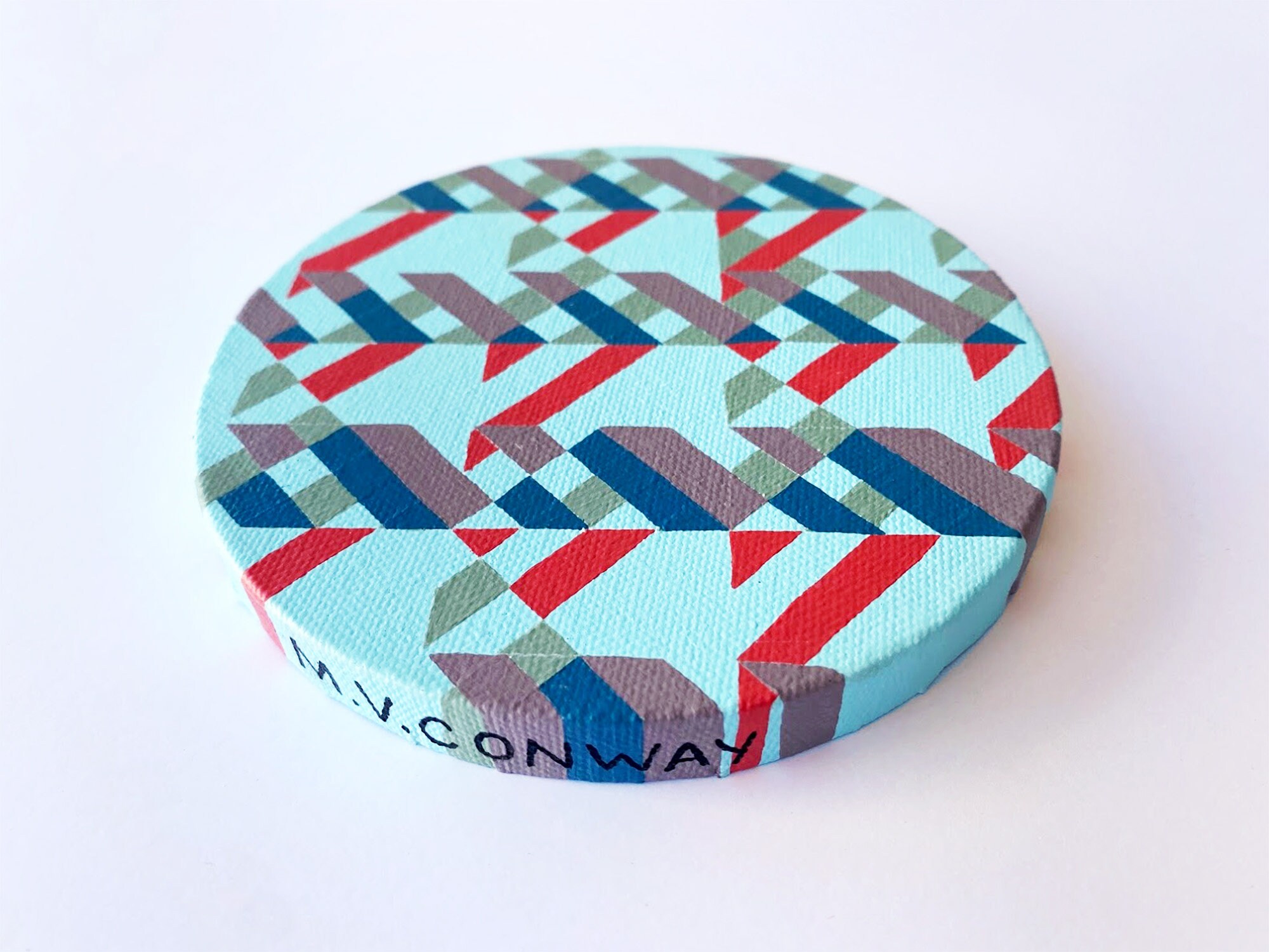 5 Circle Canvas Overlapping Quilt Painting - Etsy