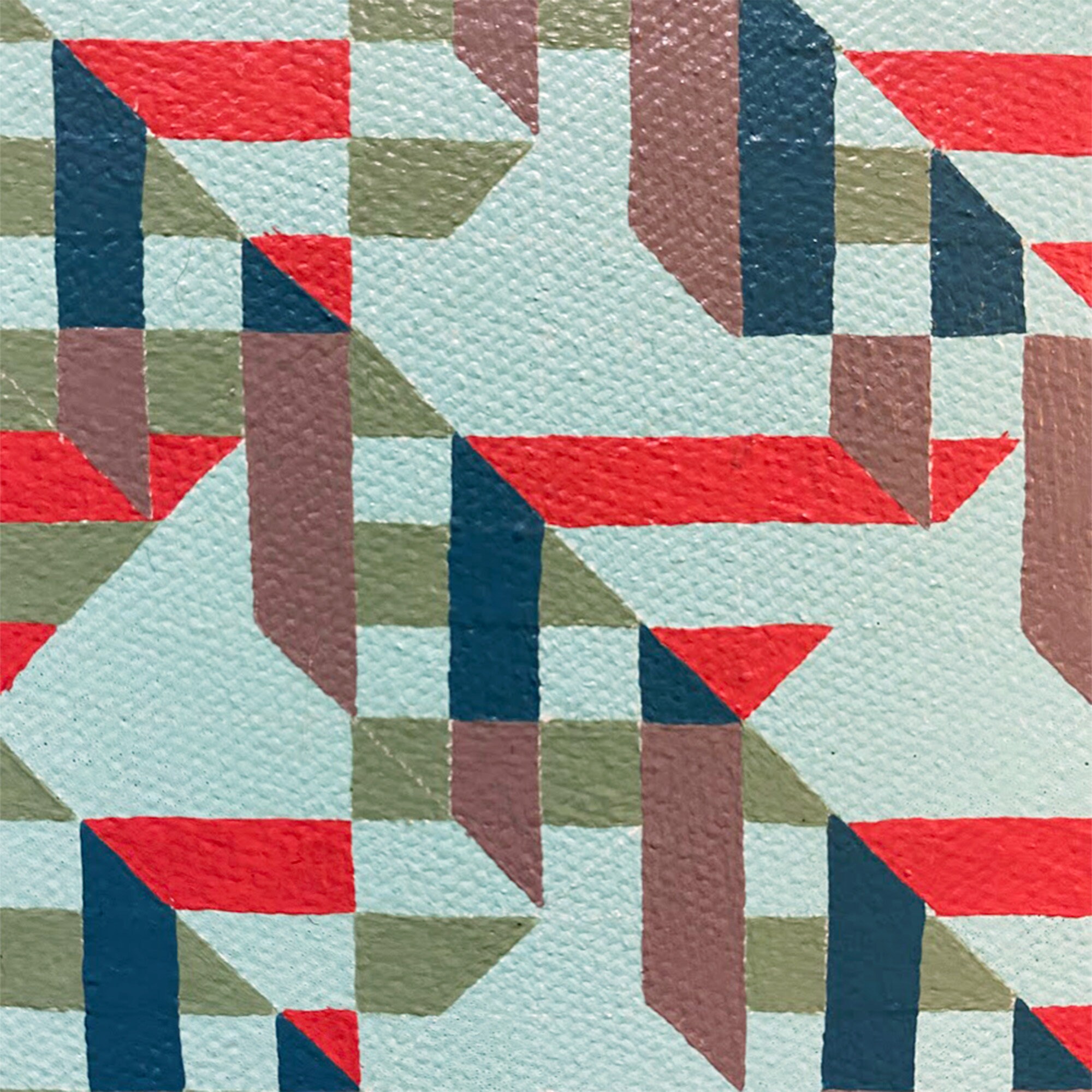 5 Circle Canvas Overlapping Quilt Painting - Etsy