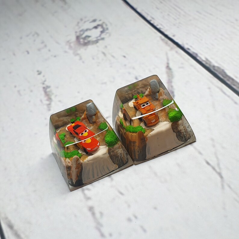 Car Artisan Keycap for Mechanical Keyboard, Red Car Keycap, Custom ...