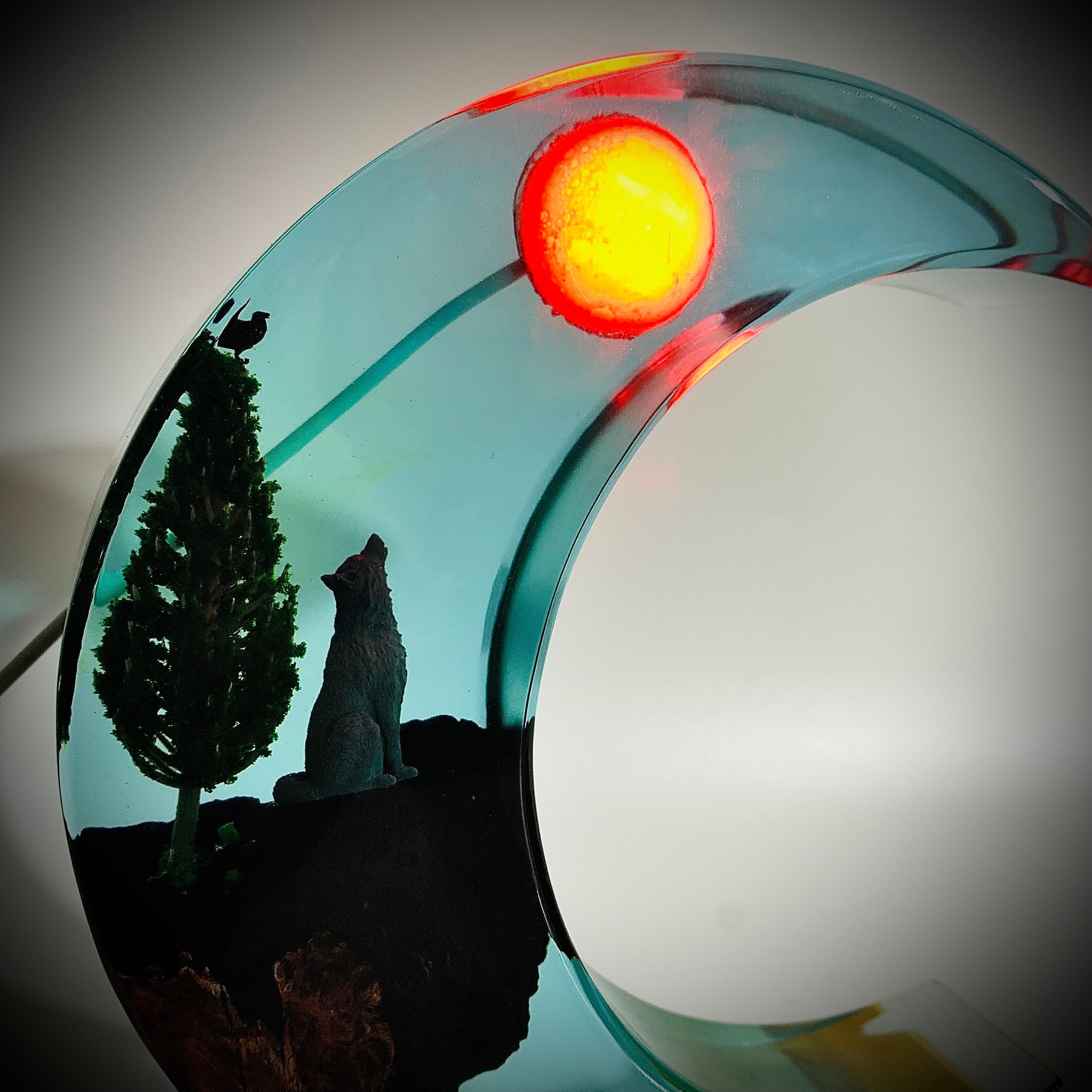 Moon Light Night Light, Resin Lamp Wild Natural Scenery, Resin Art Lamp ...