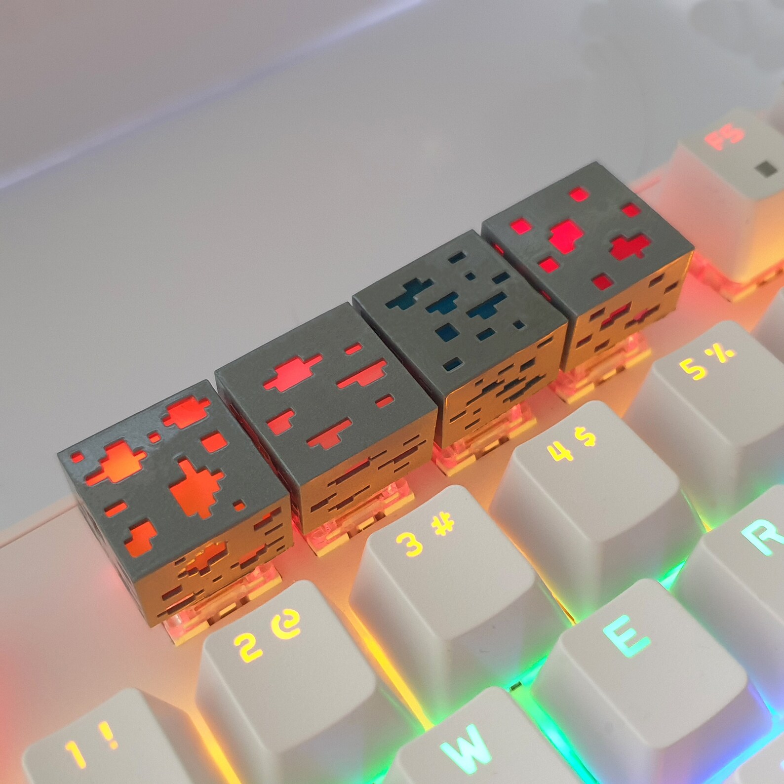 Minecraft Inspired Ore Keycap/ Mechanical Gaming Keyboard/ 1u Keycaps ...