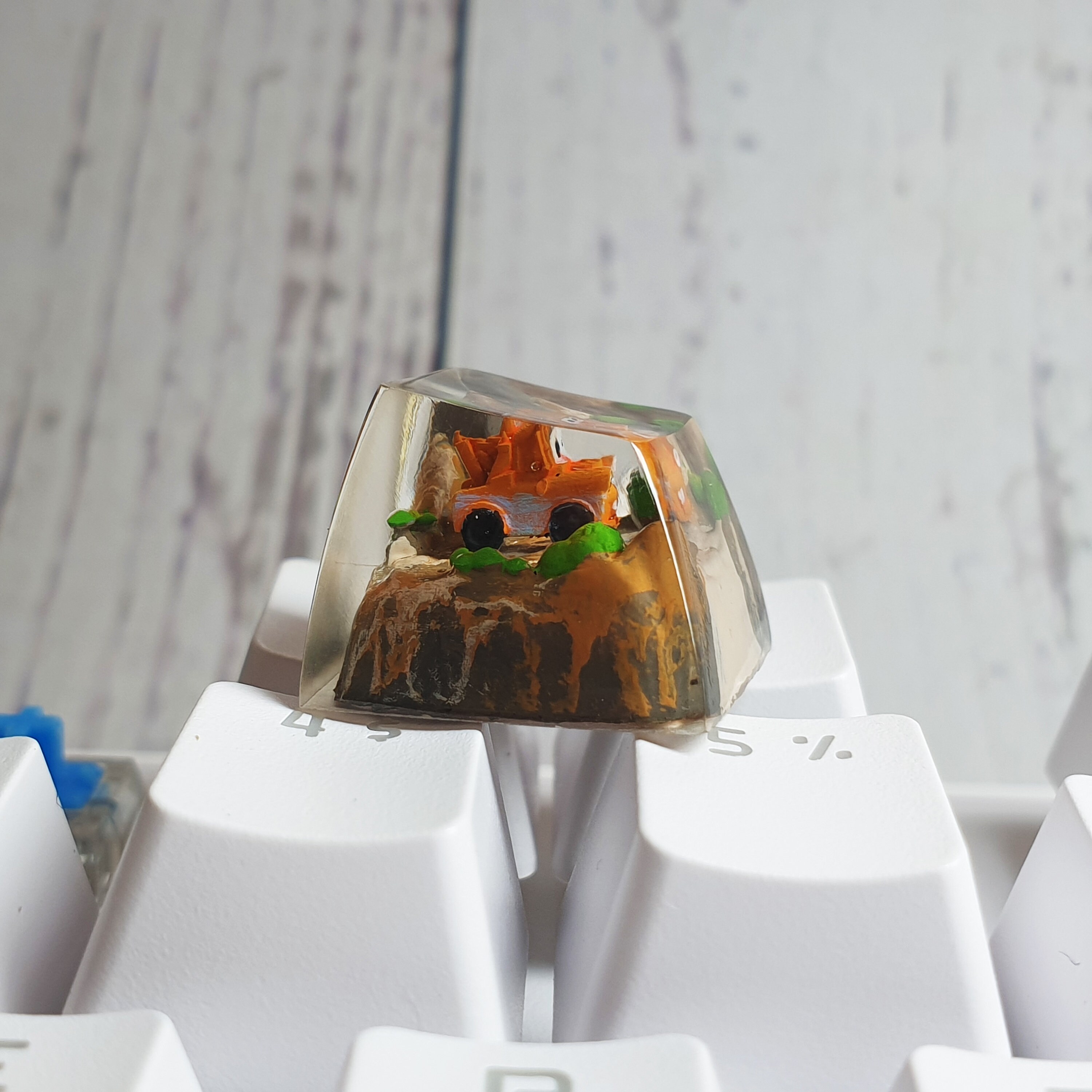 Car Artisan Keycap for Mechanical Keyboard, Red Car Keycap, Custom ...