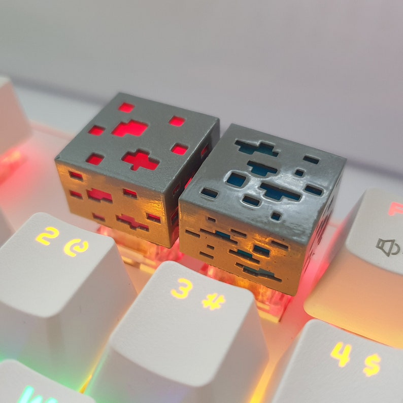 Minecraft Inspired Ore Keycap/ Mechanical Gaming Keyboard/ 1u Keycaps ...