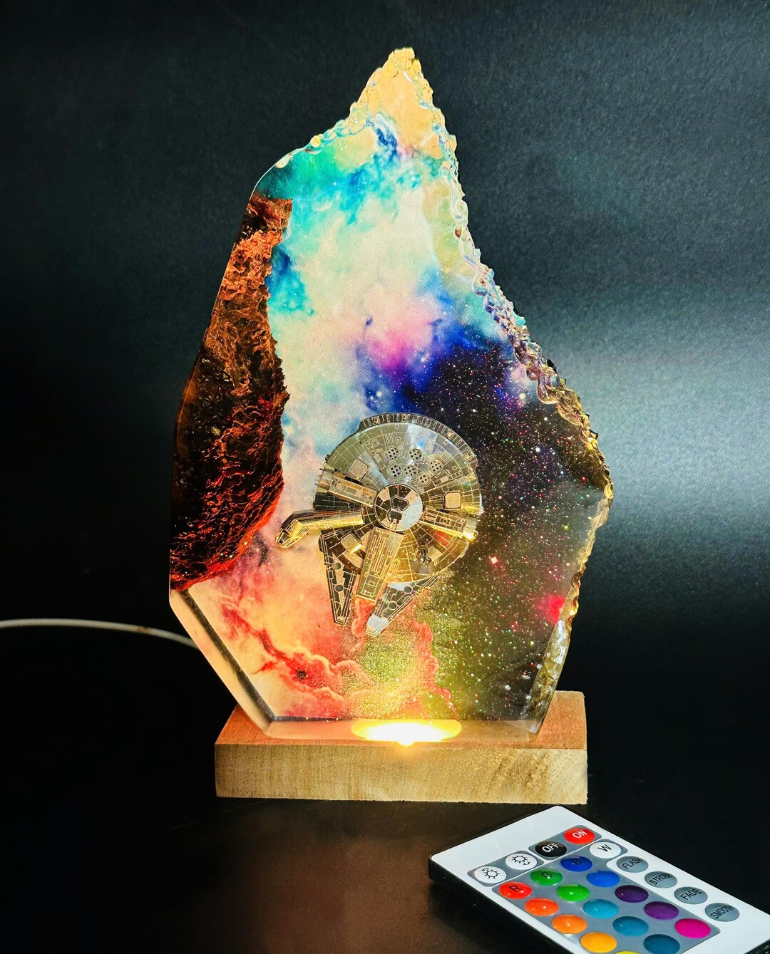 Space Galaxy Lamp, Space Night Lights, Epoxy Night Lamp, Spaceships ...