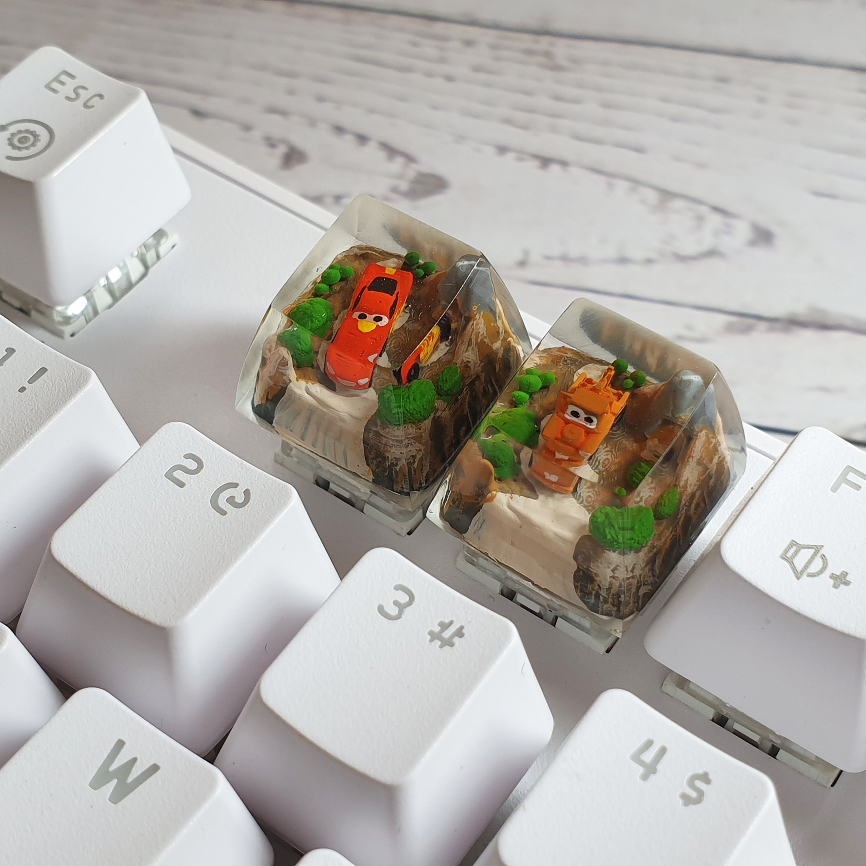 Car Artisan Keycap for Mechanical Keyboard, Red Car Keycap, Custom ...