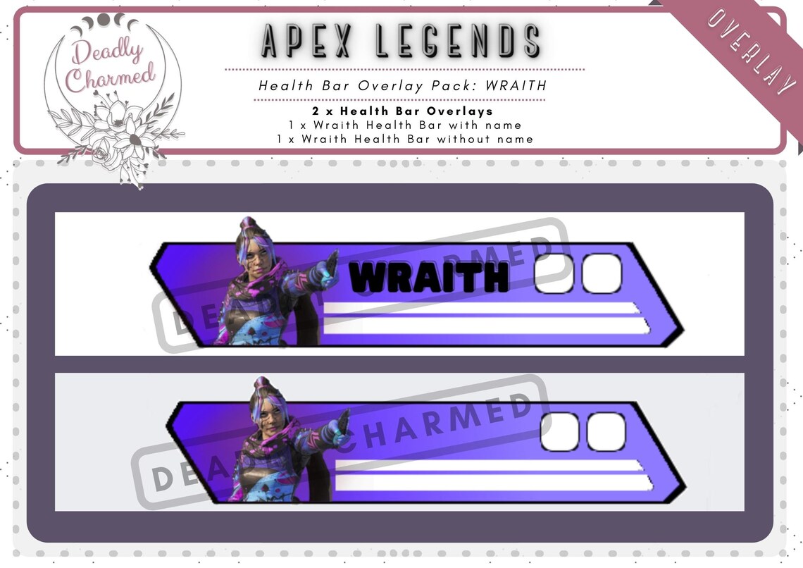 WRAITH: Apex Legends Health Bar Overlay Pack | Etsy