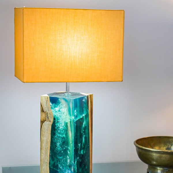 Wood Resin Lamp - Etsy