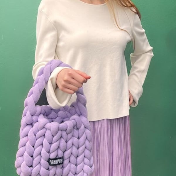 Knit Hand Bag - Etsy