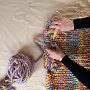 Super Chunky Yarn Bulky Jumbo Giant Hand Spun Wool for Creative DIY ...