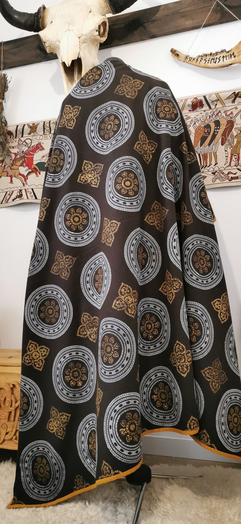 Made to Order Block Print Viking Cloak - Etsy