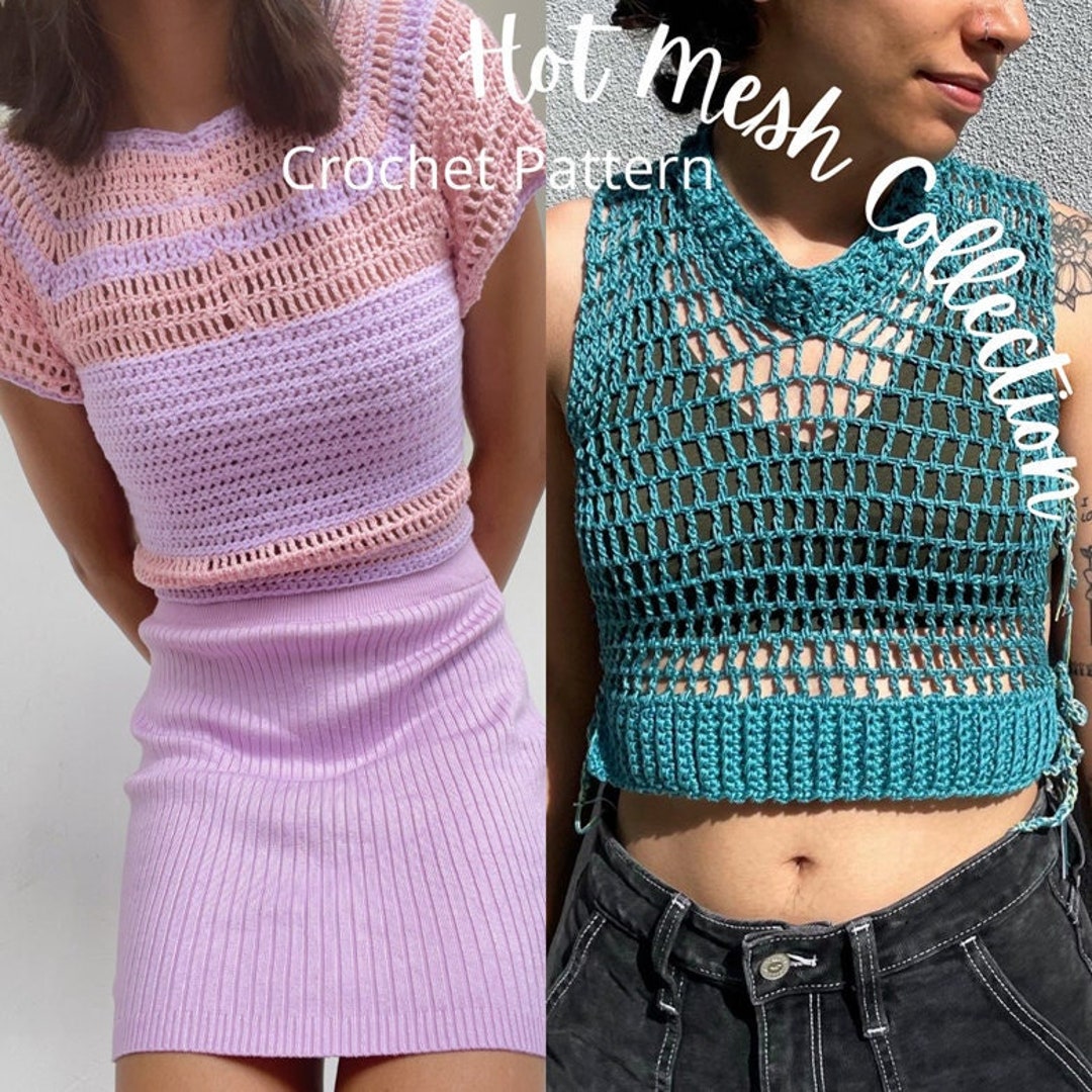 CROCHET PATTERN BUNDLE: Mesh Vest Mesh Top - Etsy