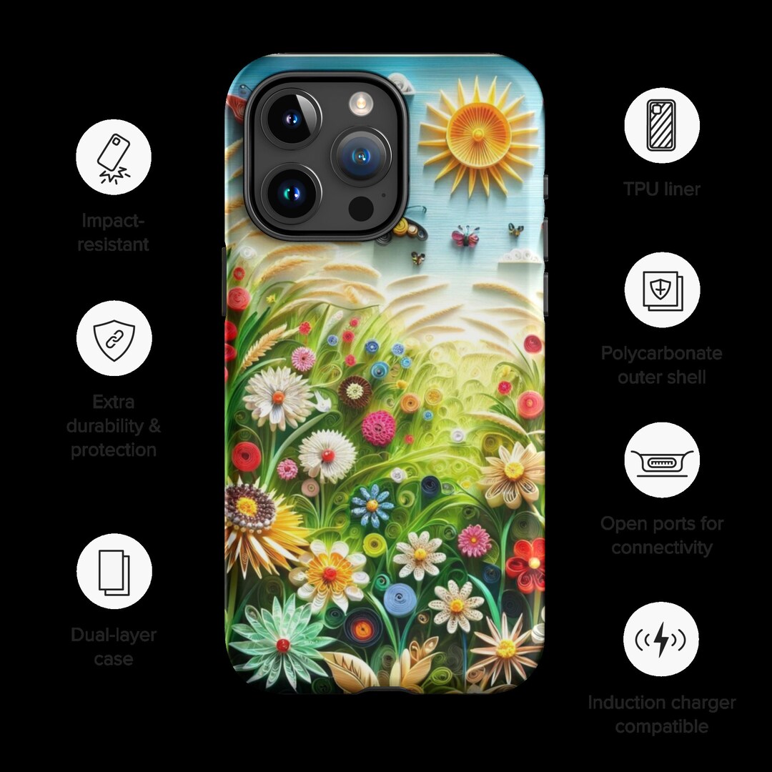 Garden of Whimsy: Exquisite Quilled Art Phone Case - Etsy