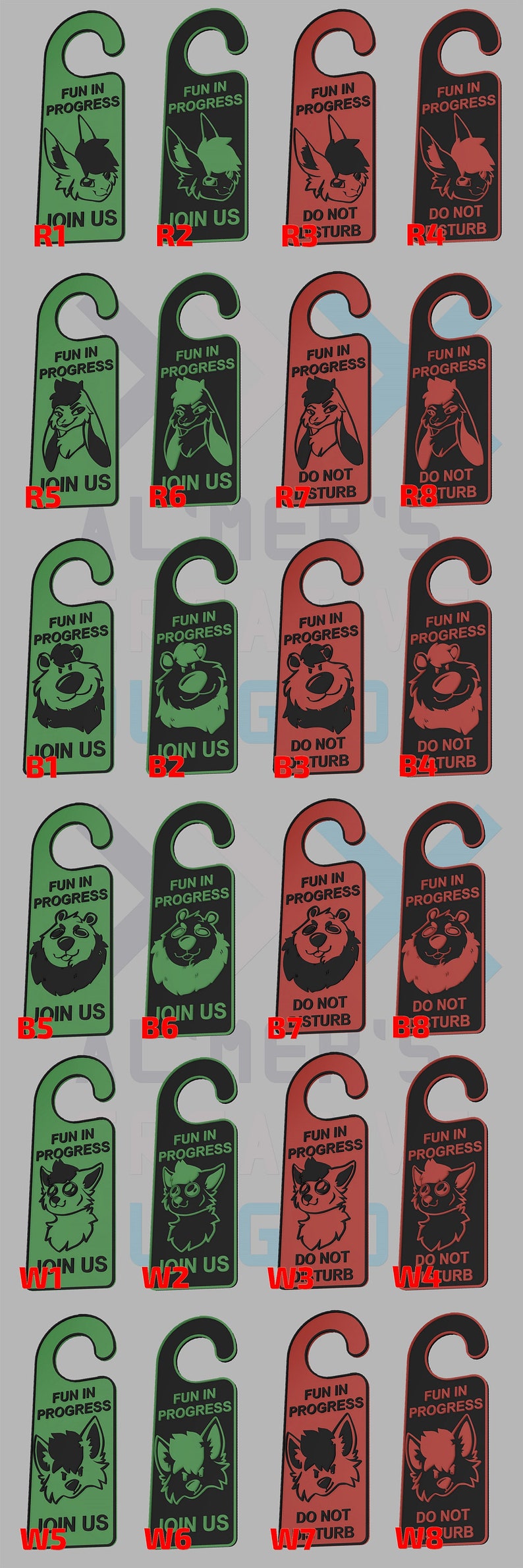 3D Printed Door Hangers - Etsy