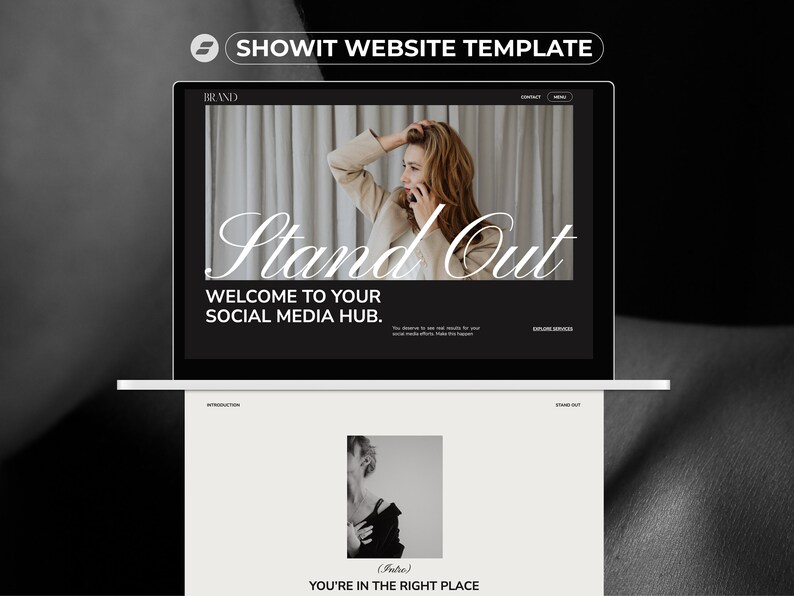 Editorial Showit Website Template: Bold Design for Coaches & Vas - Etsy