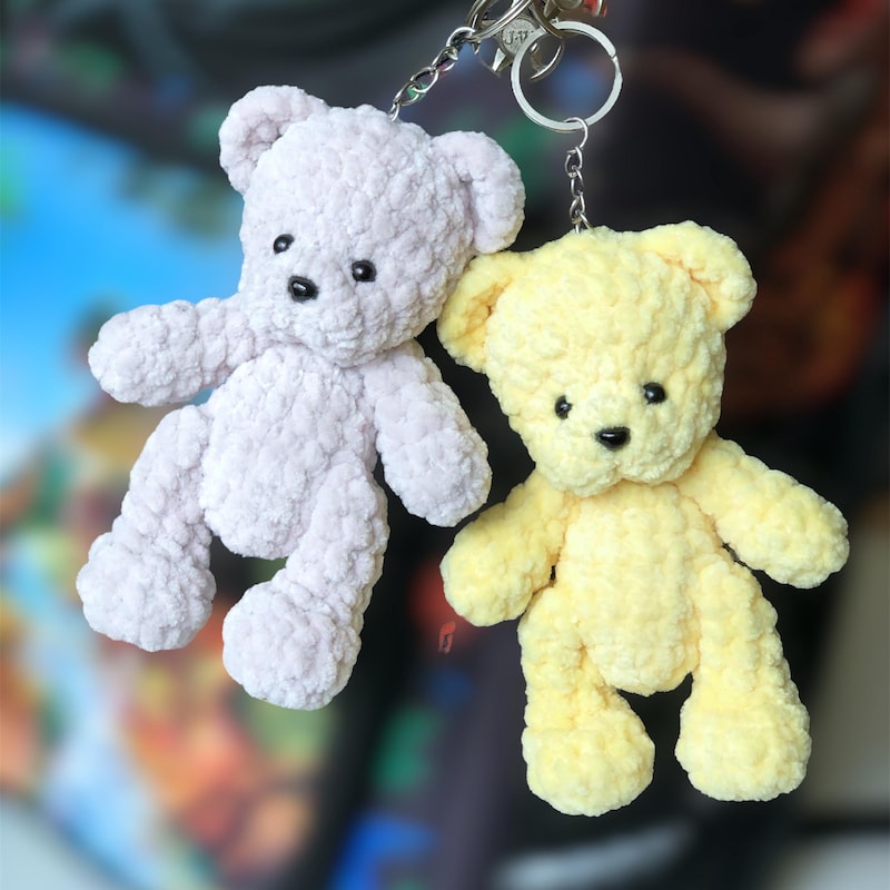 Crochets Teddy Keychain - Etsy UK