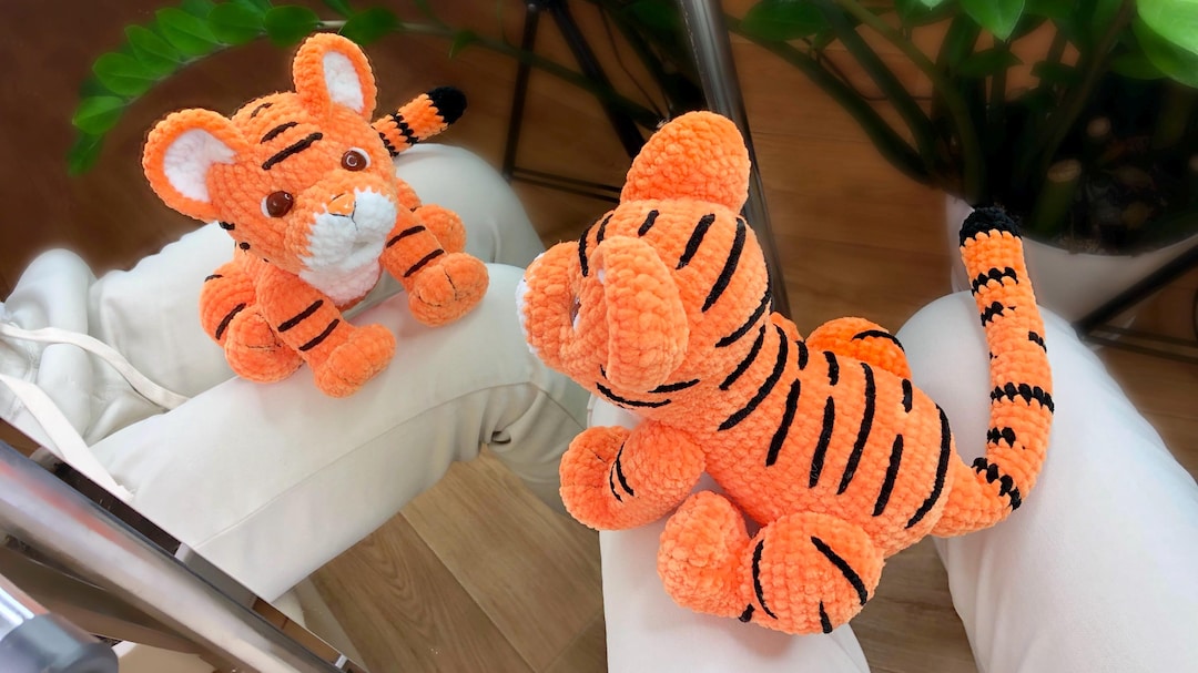 Lying TIGER 12''/ Crochet Lying Tiger PATTERN PDF (english Terms ...