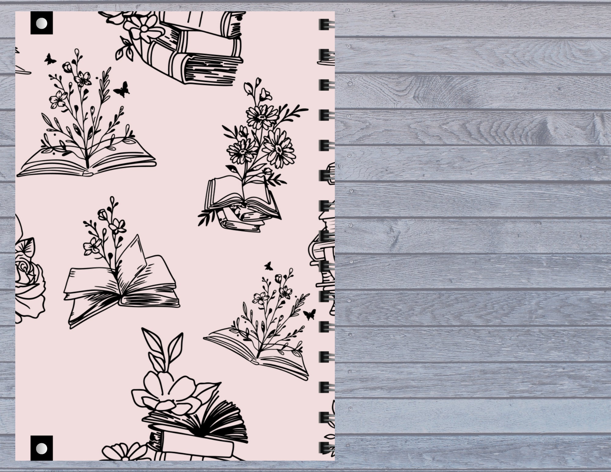 Reading Log, Book Journal, Pink Floral, Digital Planner - Etsy