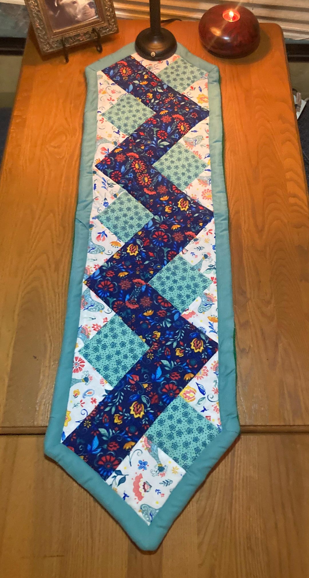 Quilted Zig Zag Table Runner: Springtime Colors - Etsy