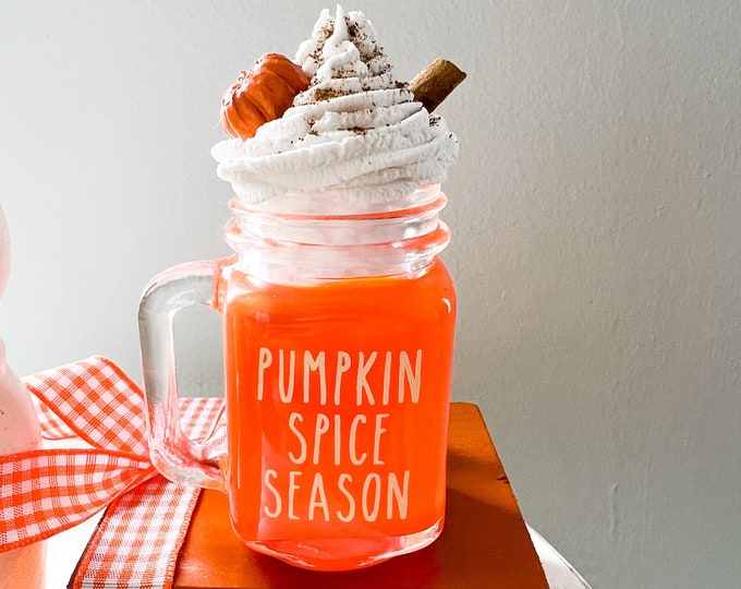 Autumn Tiered Tray Decor, Pumpkin Spice Mug, Autumn Mini Mug, Pumpkin ...