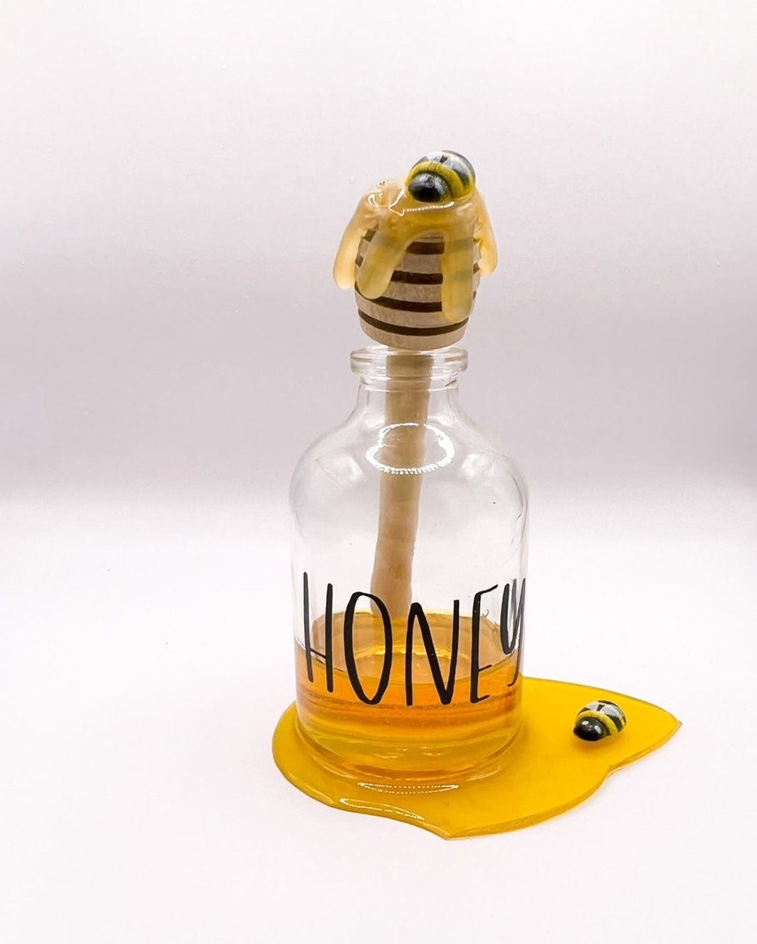 Mini Honey Pot for Tier Tray, Bee Tray Decor, Fake Honey, Rae Dunn Tier ...