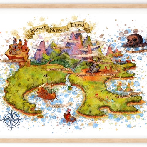 Neverland Treasure Map - Etsy