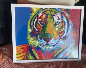 Hand Painted Tiger - Etsy