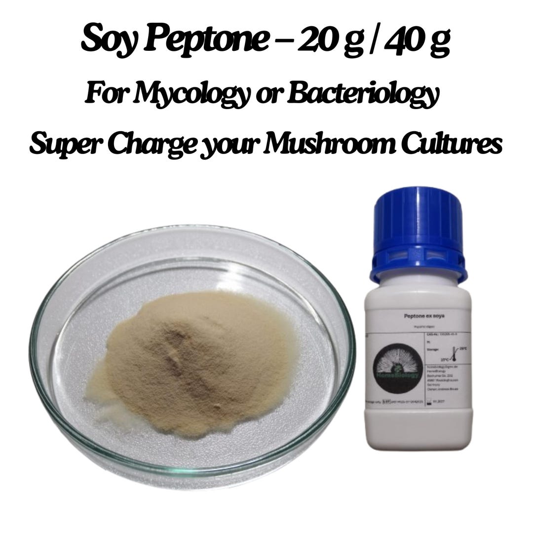 Peptone | Soy | Mushroom Cultivation | Bacteriology | Mycology ...
