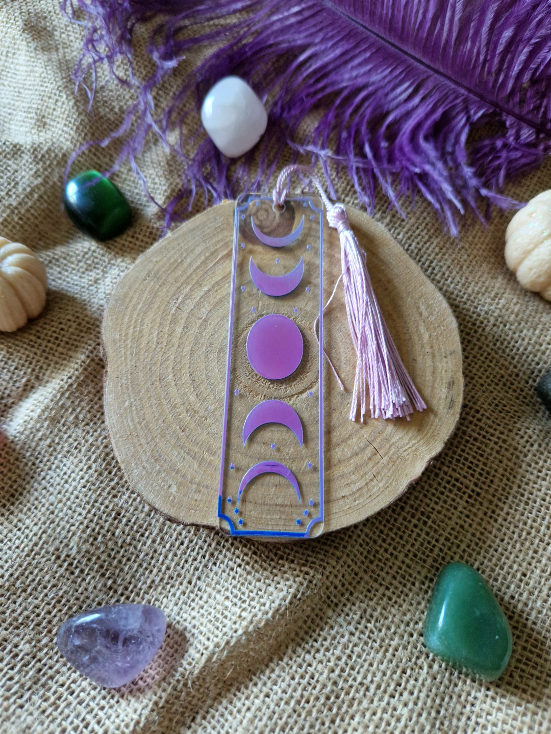 Magic Moon Bookmark Moon Phase Bookmark Mystical Bookmark - Etsy