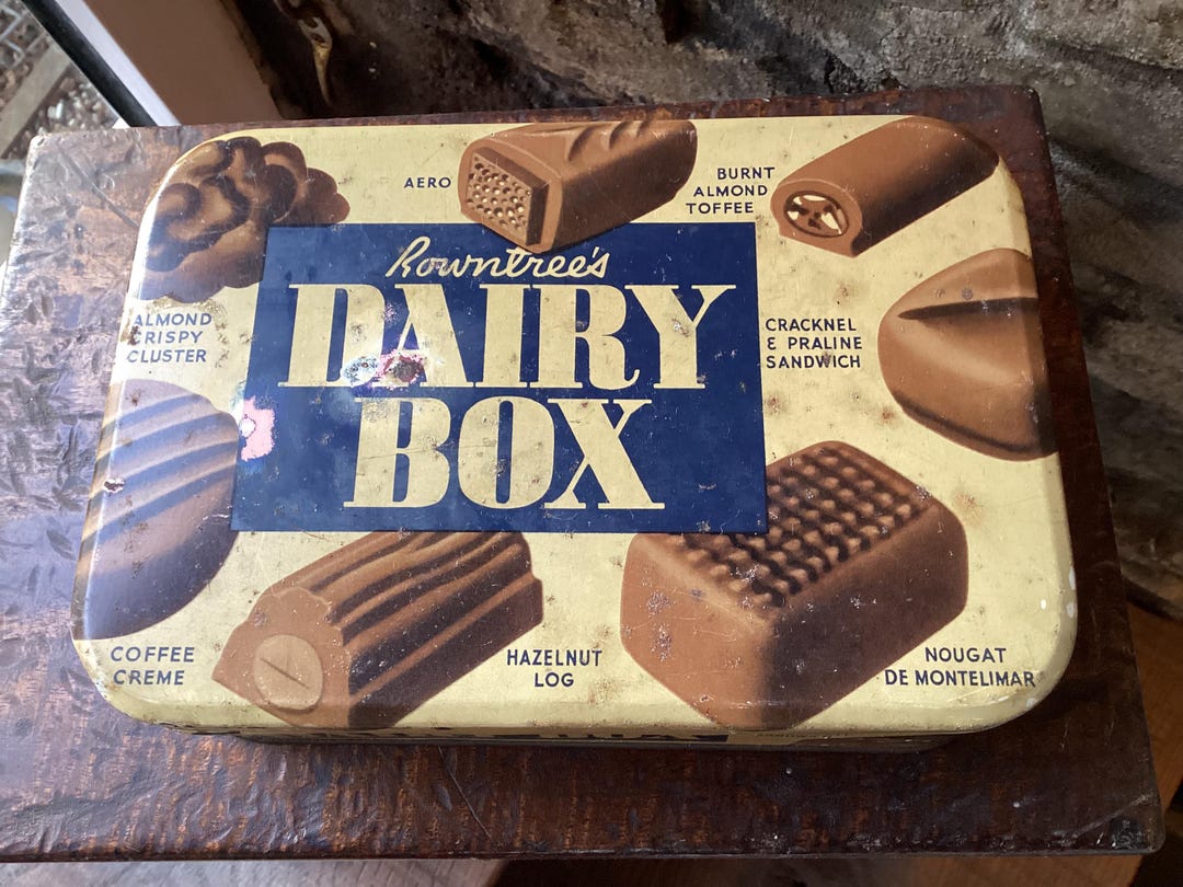 Vintage Rowntree’s Dairy Box 1lb Chocolate Tin (empty) Advertising 1950 ...