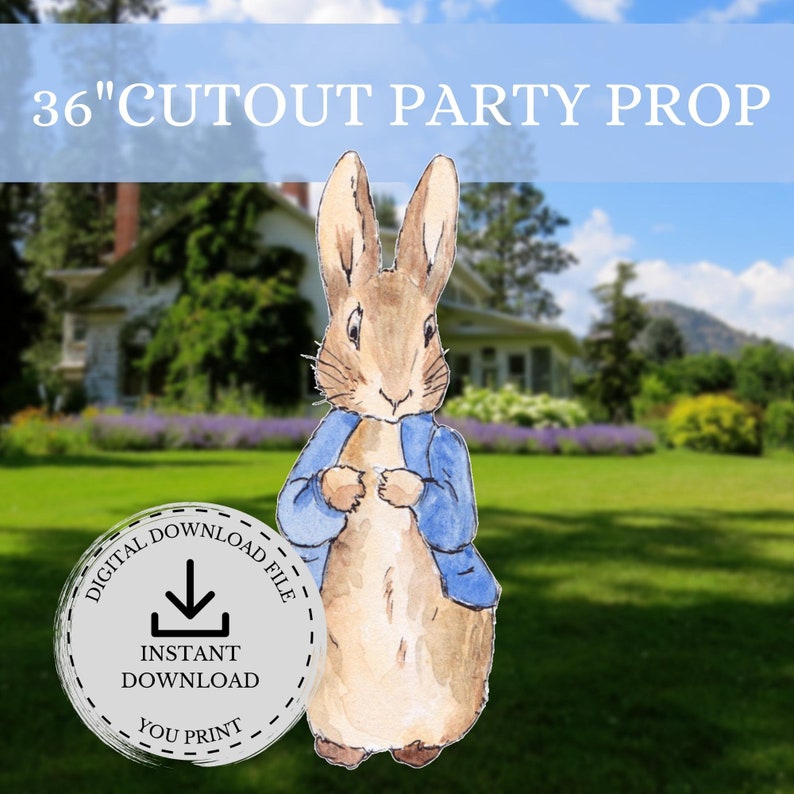 Peter Rabbit 36 Inch Cutout Party Prop Peter Rabbit Bunny - Etsy UK