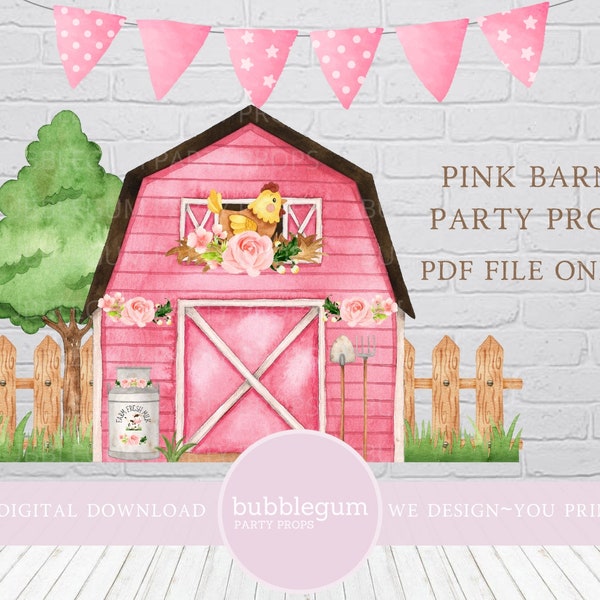 Pink Barn Backdrop - Etsy