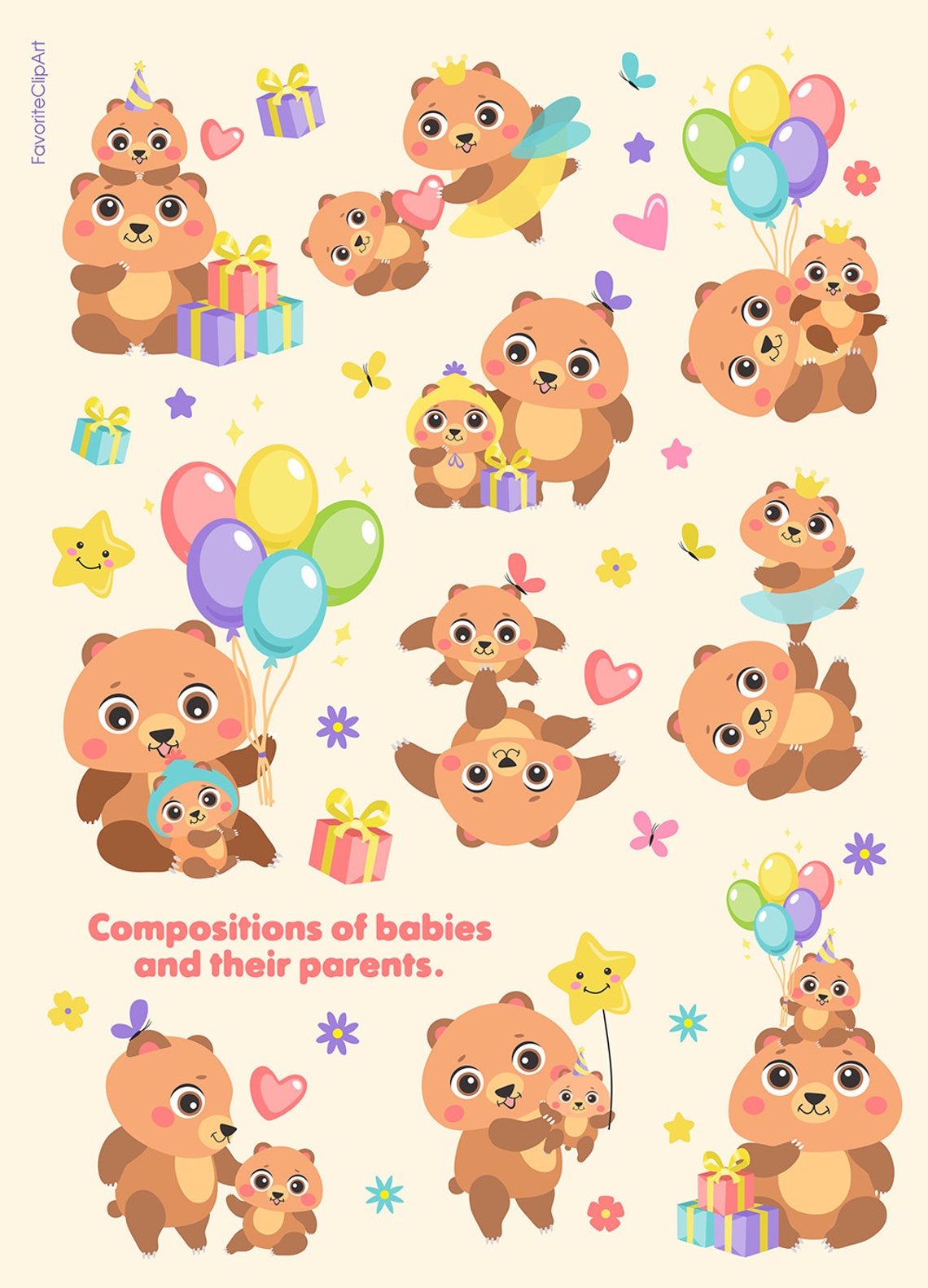 Happy Birthday Bear Bears Baby Shower Clipart Birthday. - Etsy
