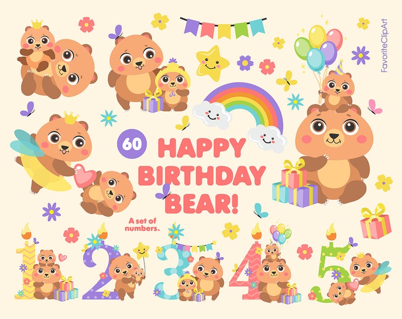 Happy Birthday Bear Bears Baby Shower, Clipart Birthday. Daughter, Son ...