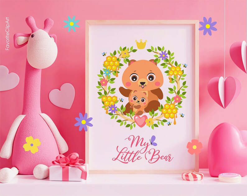 A Family of Cute Bears. Bears Baby Shower Clipart Birthday. - Etsy