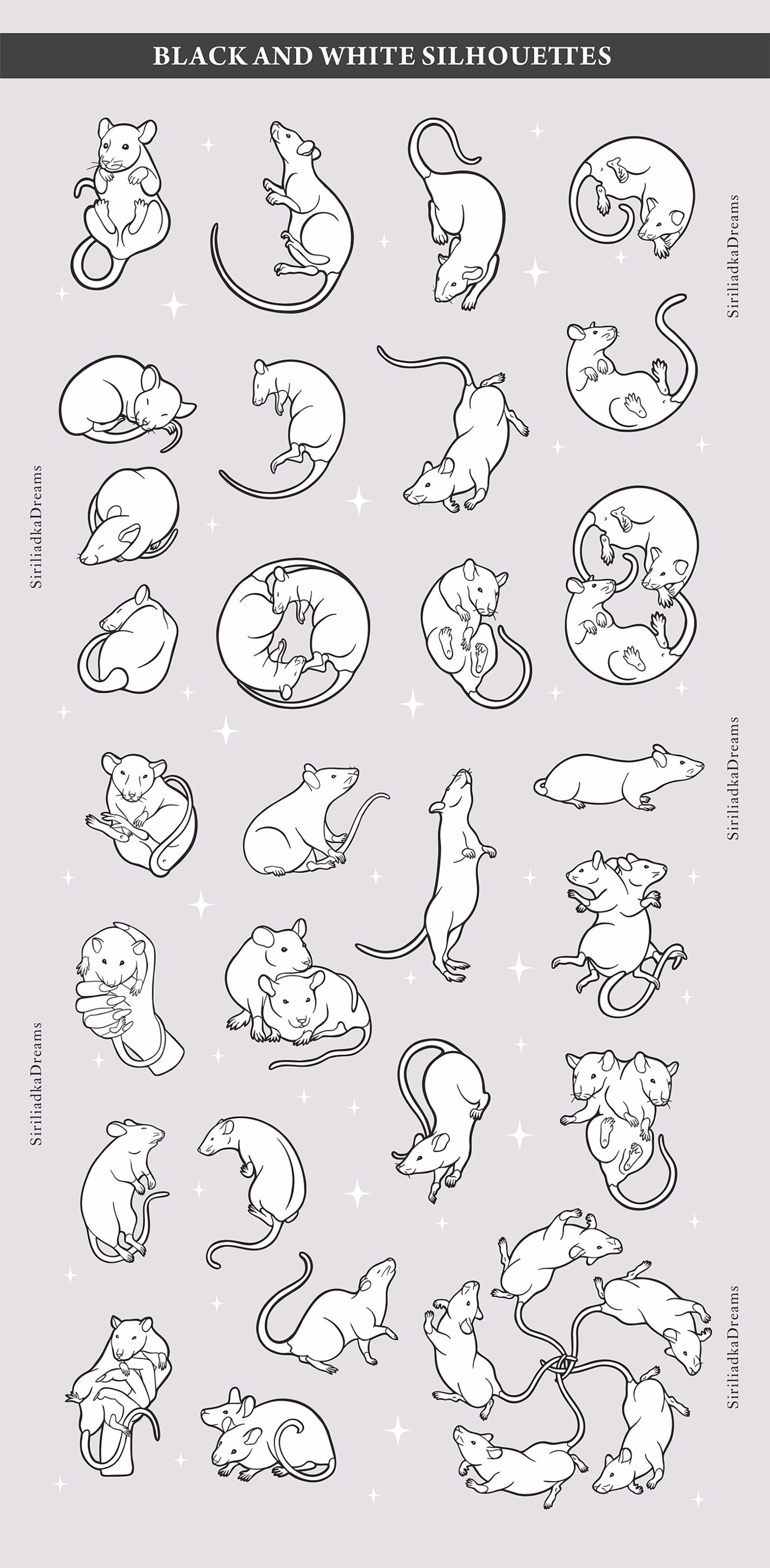 307 Rats and Mice Svg Bundles for Cutting Clipart. Pets Clipart Ready ...