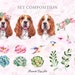 Basset Hound Dog Watercolor Portraits, Boy and Girl. Cute Pets Portrait ...