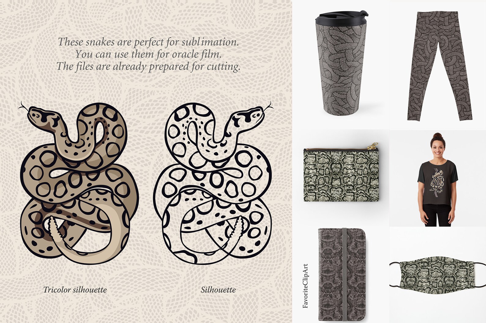 African Snakes and Reptiles Clipart and Patterns. Spotted - Etsy
